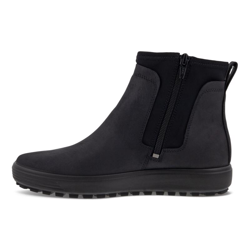 Siyah Soft 7 Tred Black Black Oil Nubuck Texti Ecco